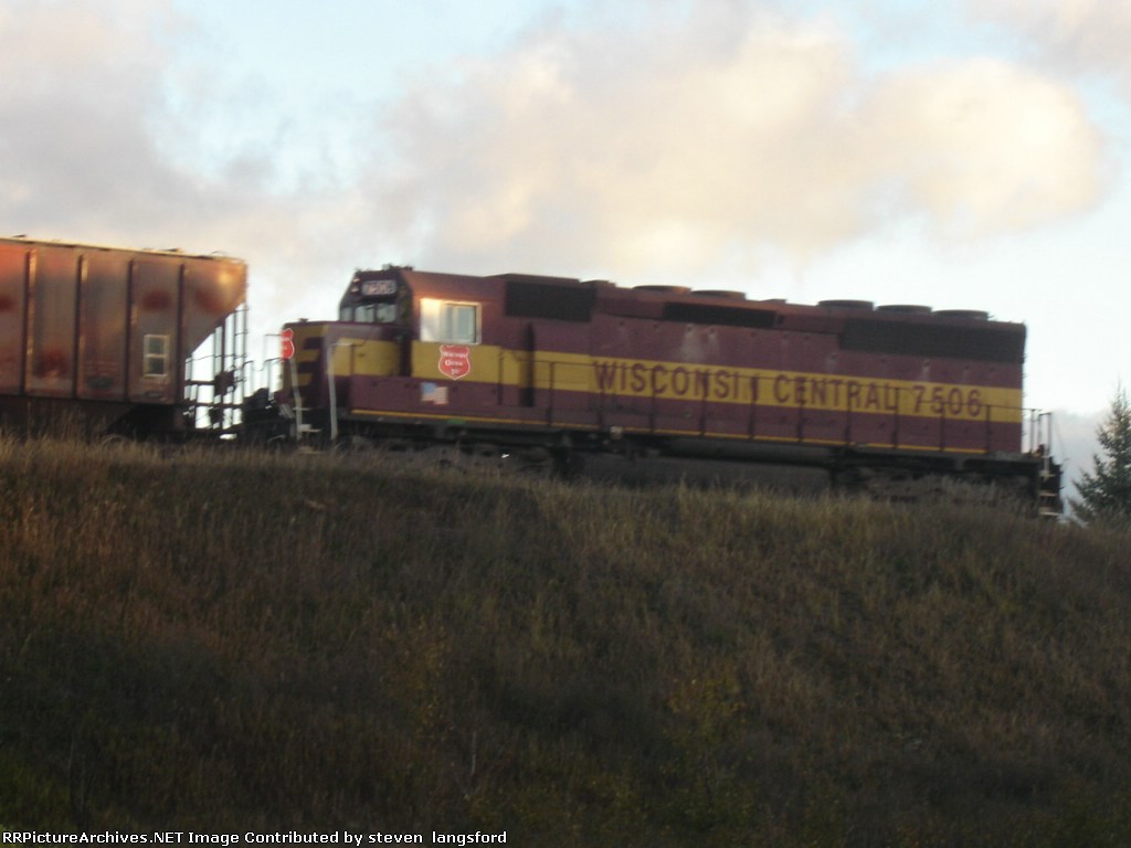 WC engine # 7506 WORKING THE YARD ON A COLD SEPTEMBER MOURNING